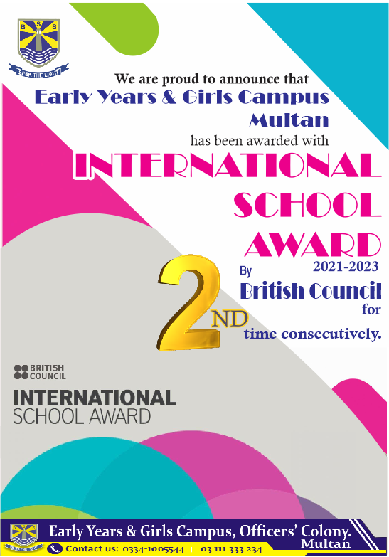 International School Award (ISA) 2021-2023 – Officers Colony Early ...