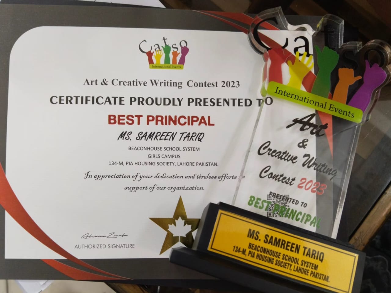 Catso Art Competition Winners – Johar Town Girls` Campus, Lahore