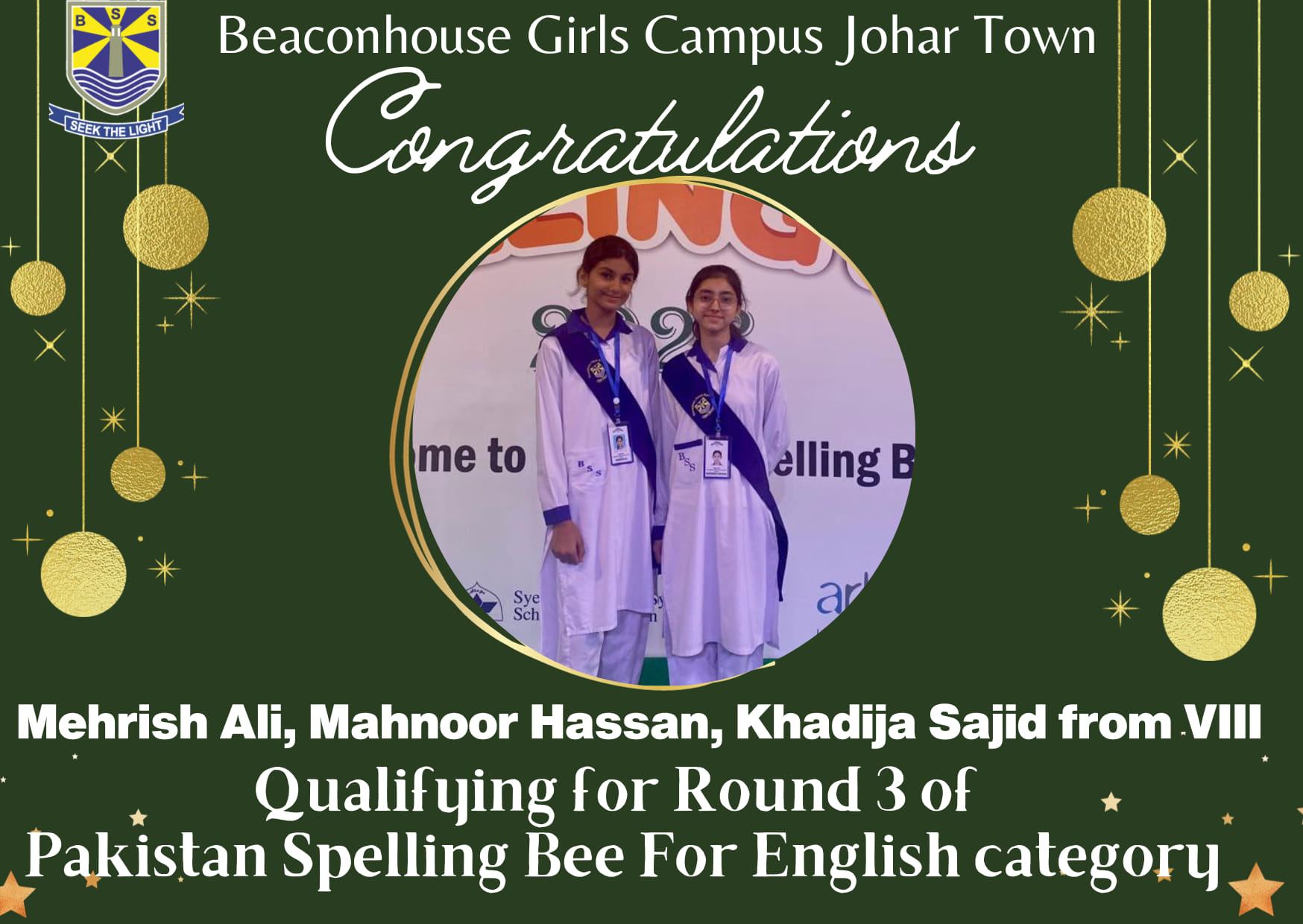 JTCG qualified for Round 3 in Pakistan Spelling Bee Competition ...